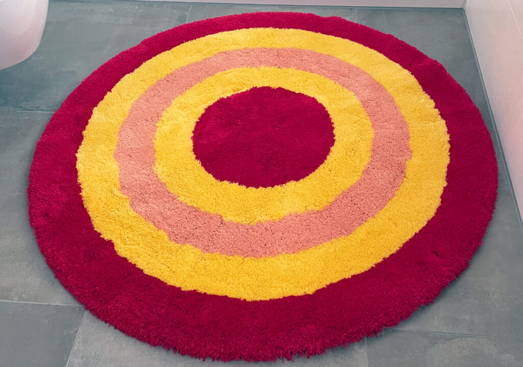Runder großer Badteppich in 120 cm Durchmesser - Wohn- & Badteppiche ...